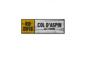 Col d'Aspin Wall Sign - Gifts For Cyclists - Cycling Souvenirs